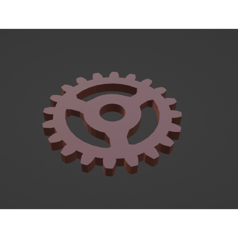 Ruota dentata a tre raggi modello 3d free da stampare