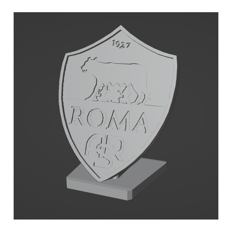 AS Roma FC coat of arms on platform stl file to print