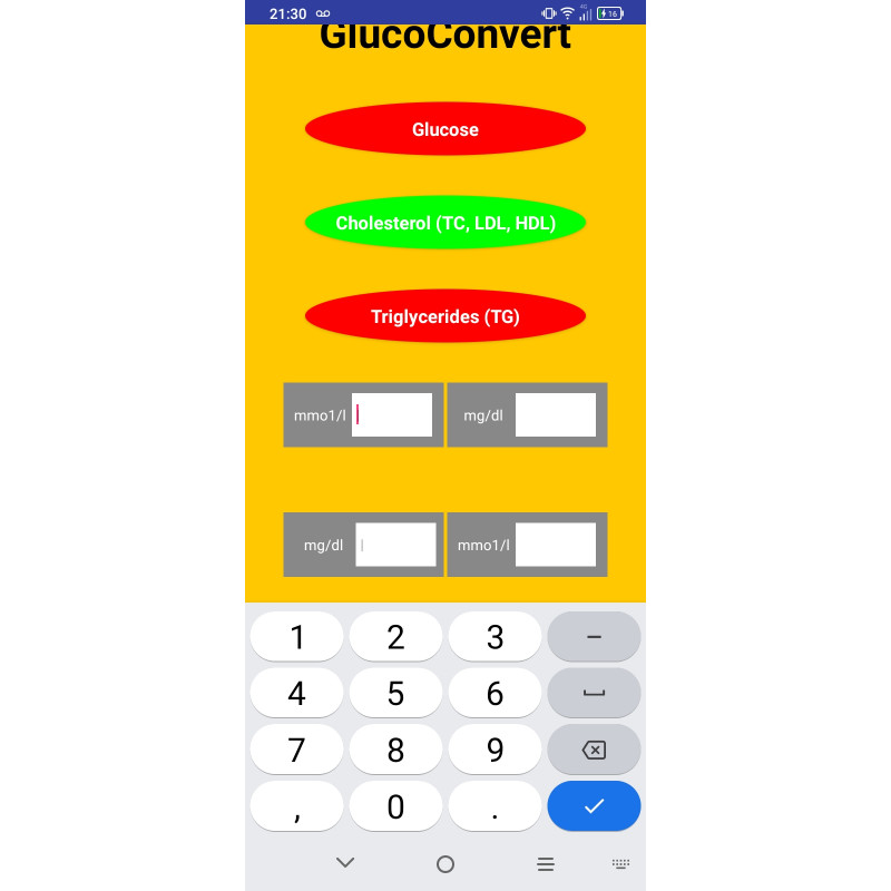 GlucoConvert: Your Glucose, Cholesterol, and Triglyceride Unit Converter