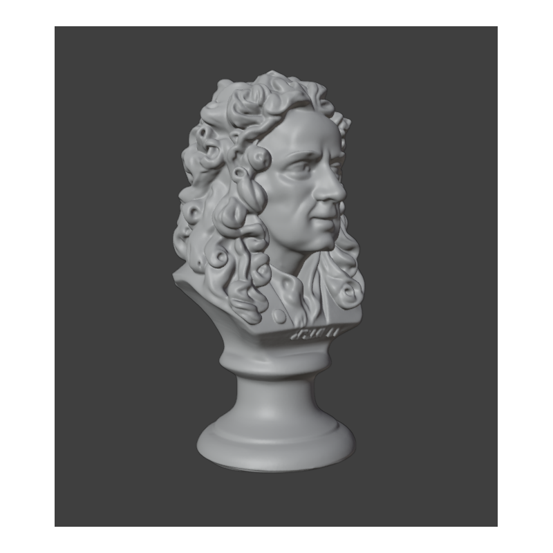 Bust of Isaac Newton: 3D Model for 3D Printing