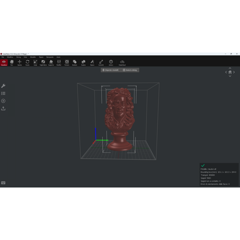 Bust of Isaac Newton: 3D Model for 3D Printing