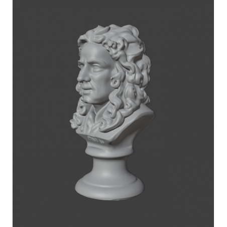 Bust of Isaac Newton: 3D Model for 3D Printing